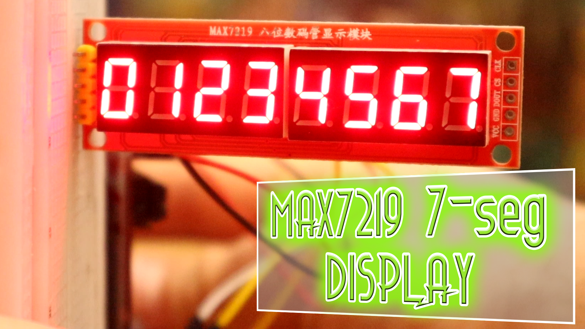 MAX7219 7 segments display example with Arduino