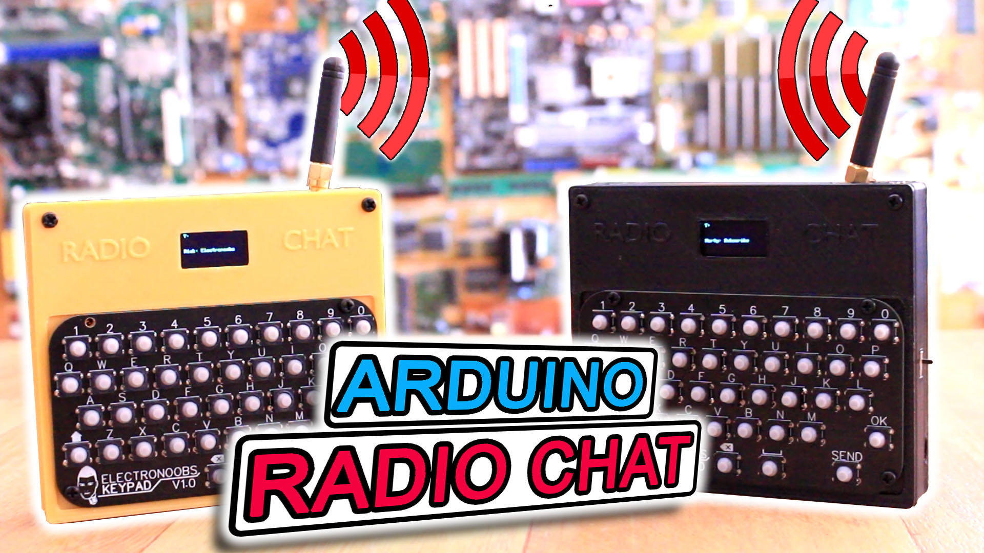 Radio chat with arduino and keyboard PCB