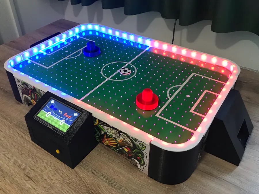 Homemade air hockey table