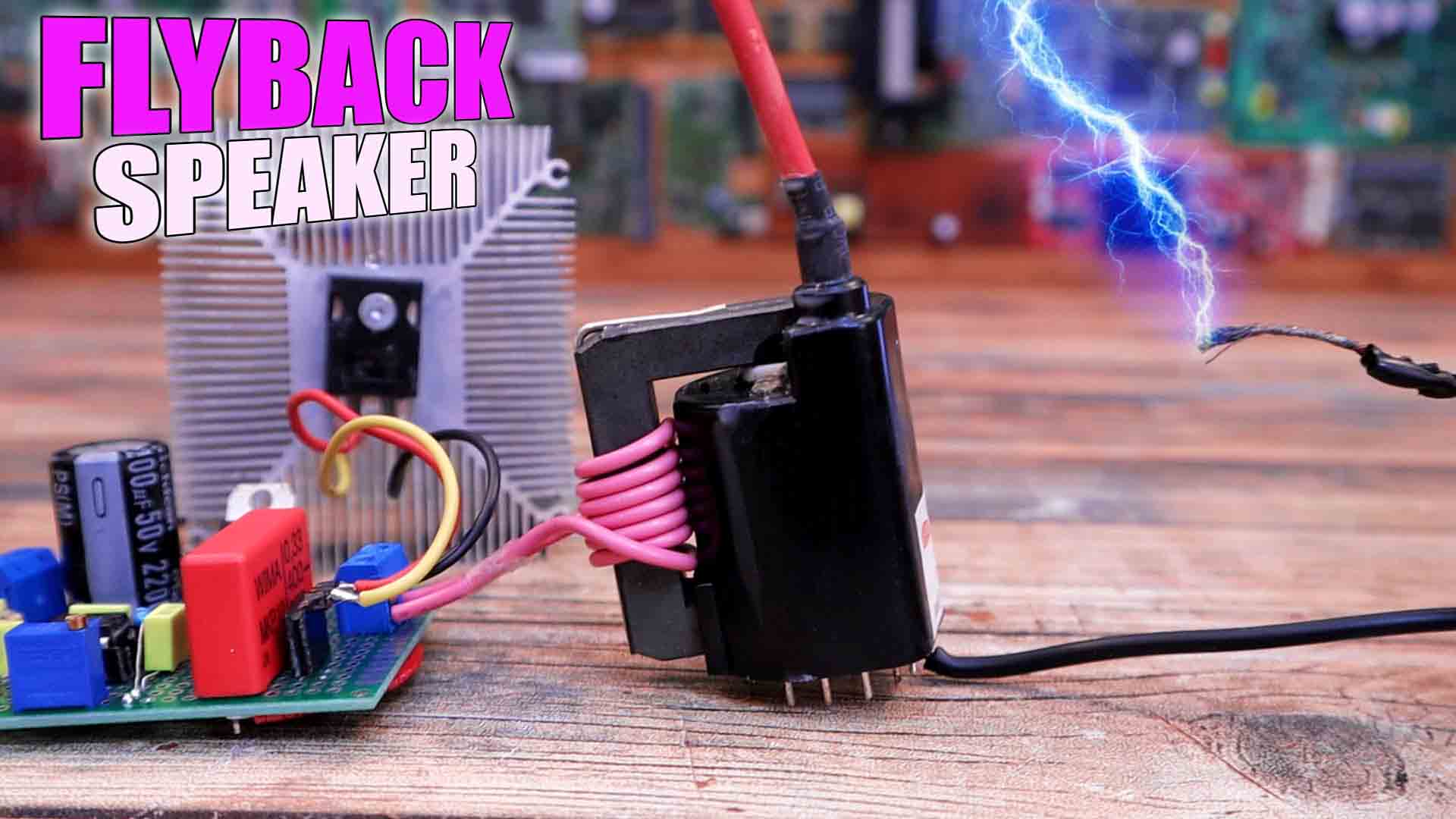 Flyback Plasma Arcs Music Speaker Homemade Circuit