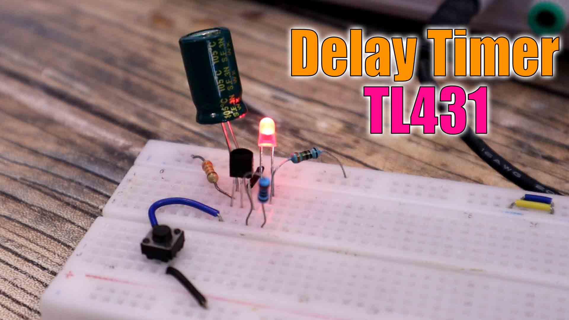 TL431 delay timer circuit RC constant